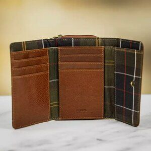 Barbour | Bags | Barbour Laire Trifold Leather French Ladies Purse ...